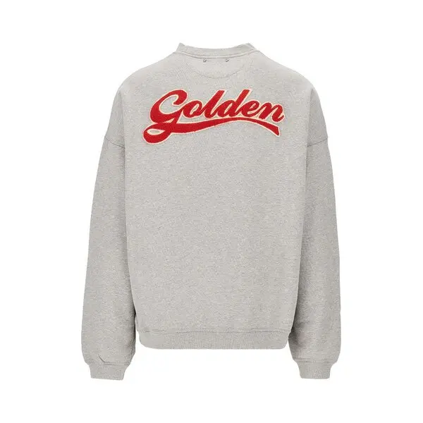 GOLDEN GOOSE Cotton Weathirt With Bouclé Fabric Logo
