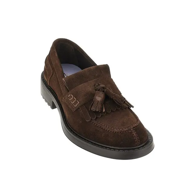 JUAN LACARCEL BY CALCE Suede Leather Loafers With Tassels