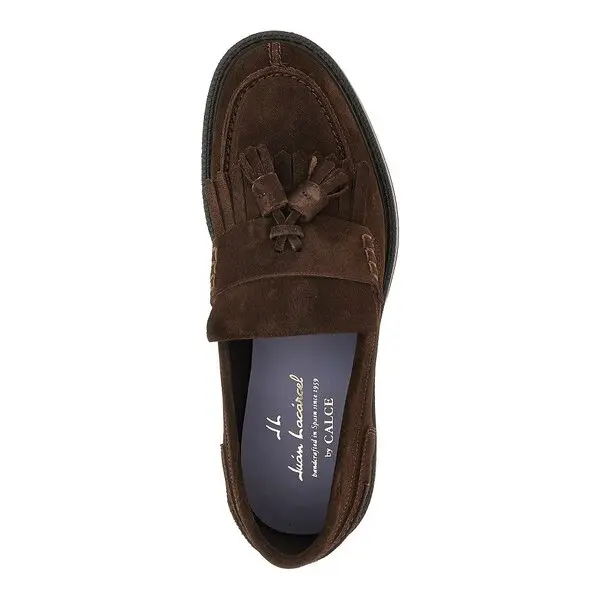 JUAN LACARCEL BY CALCE Suede Leather Loafers With Tassels