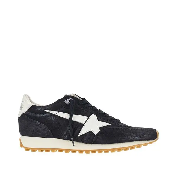 GOLDEN GOOSE Running Marathon Suede Leather Sneakers - Blue