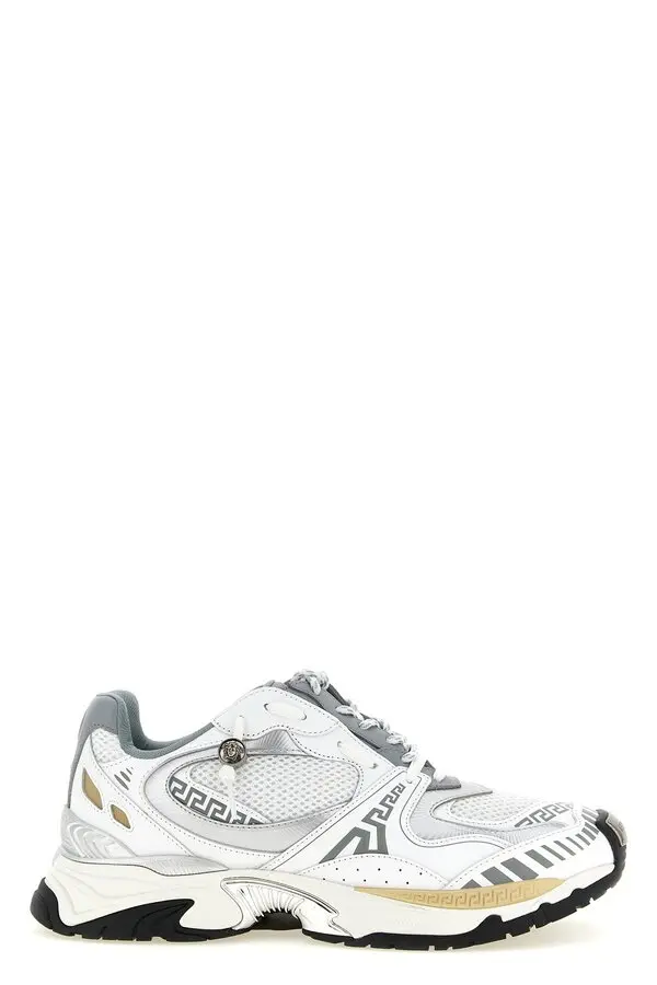 Versace Icaro Mesh And Leather Sneakers - Multi