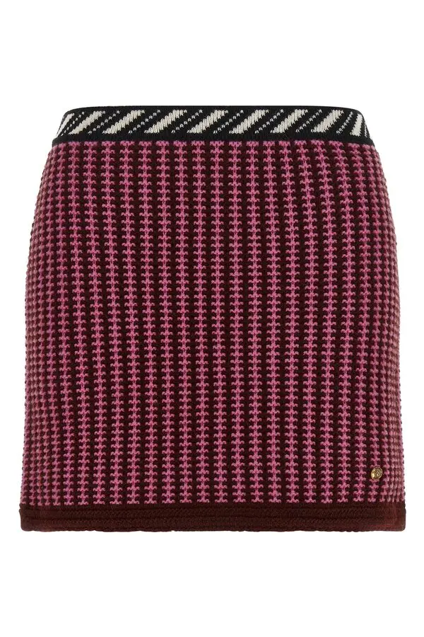 Versace Crochet Knit Miniskirt - Pink