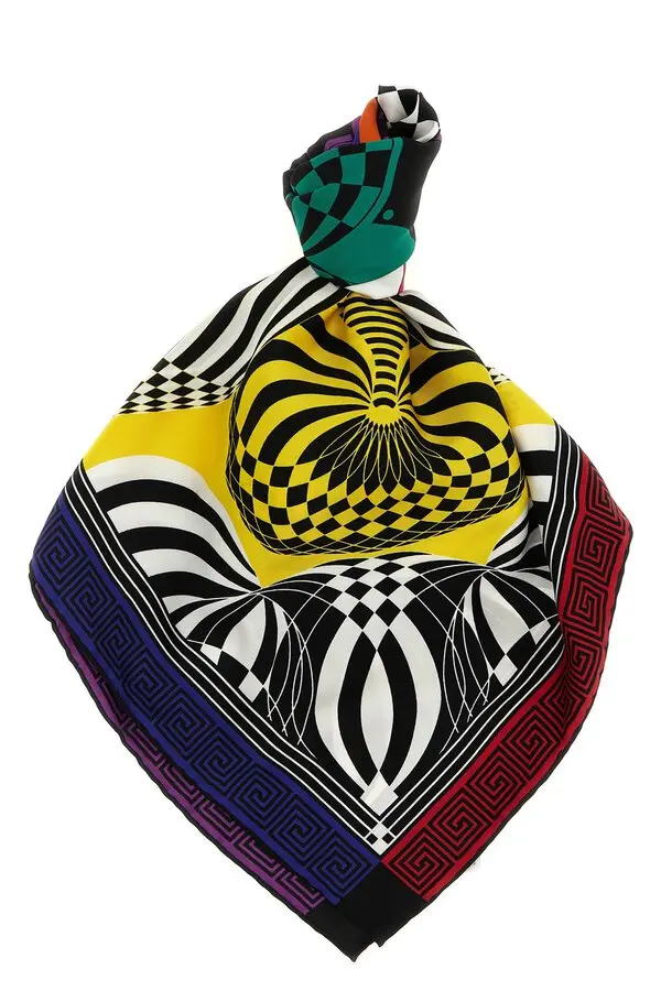 Versace Theatre' Print Silk Scarf