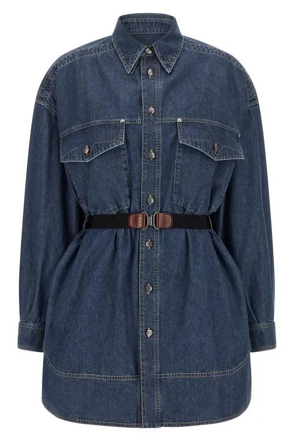 Versace Chambray Denim Dress - Blue
