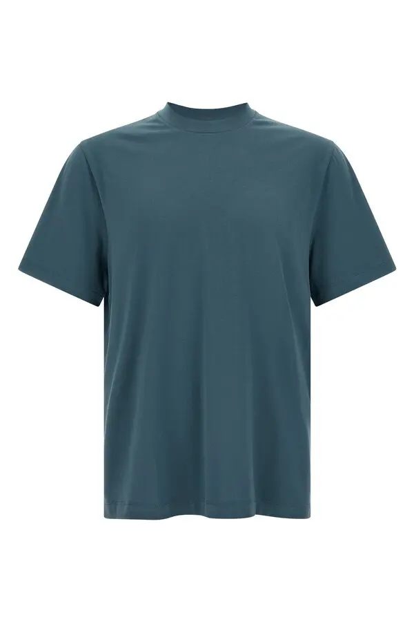 Brioni Logo Embroidery T-shirt - Blue