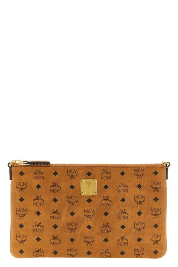 Mcm Aren Monogram Canvas Clutch