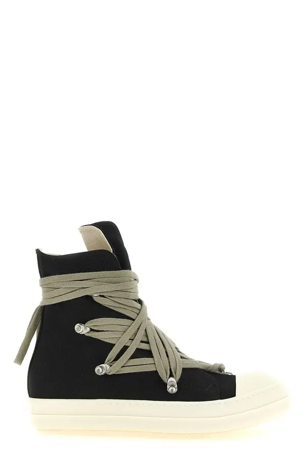 Rick Owens Megalace Sneaks' Denim Sneakers