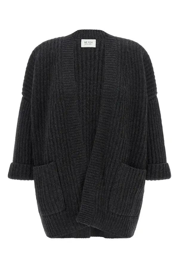 BE YOU Cashmere Ribbed Cardigan