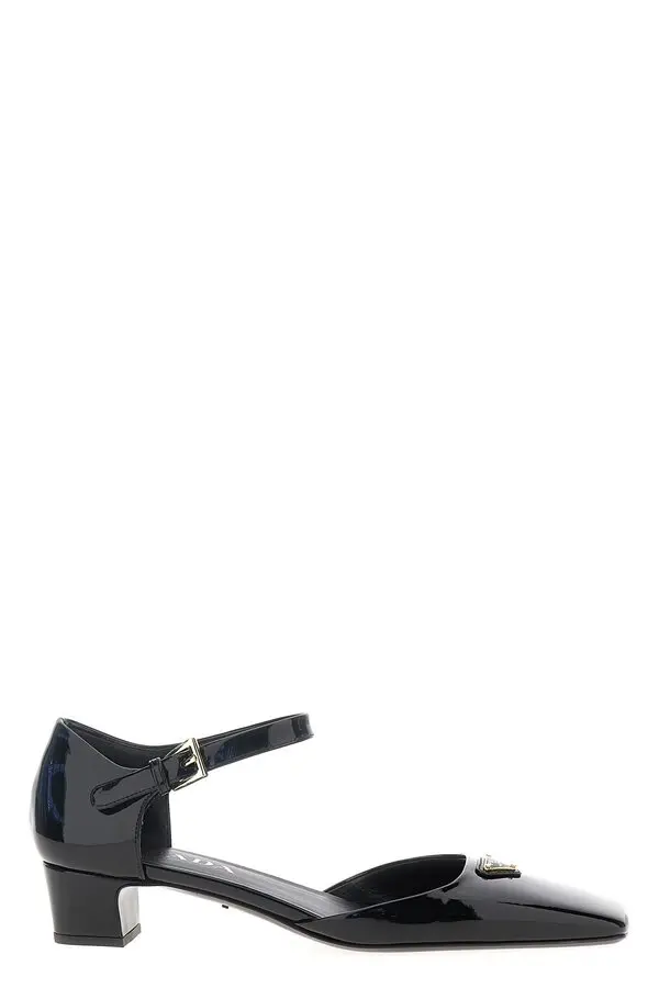 Prada Logo Patent Pumps