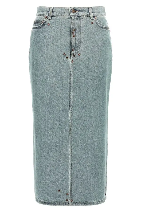 Moschino Rivets Denim Skirt