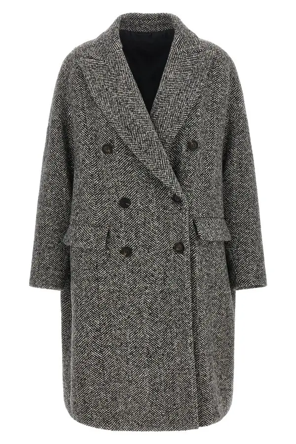 Brunello Cucinelli Dazzling' Chevron Coat