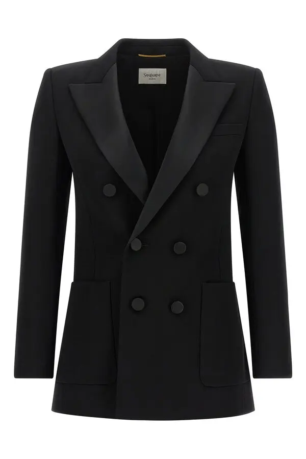 Saint Laurent Satin Lapel Blazer