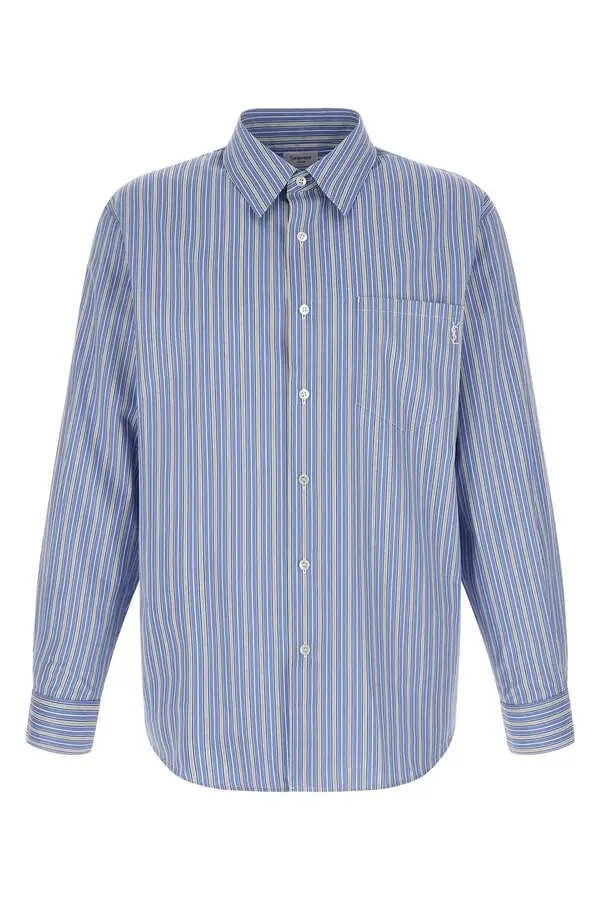 Saint Laurent Cassandre' Shirt - Light Blue