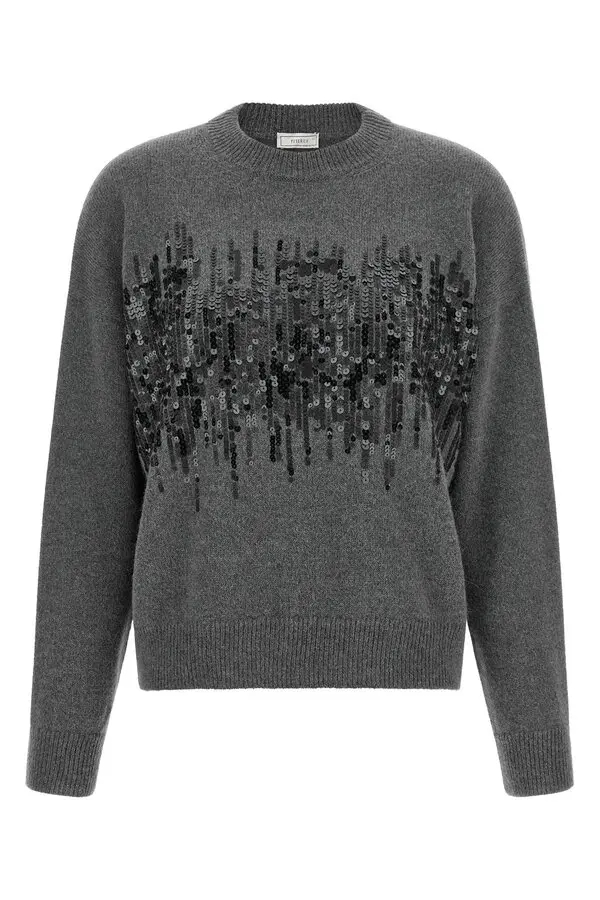 Peserico Sequin Sweater - Gray
