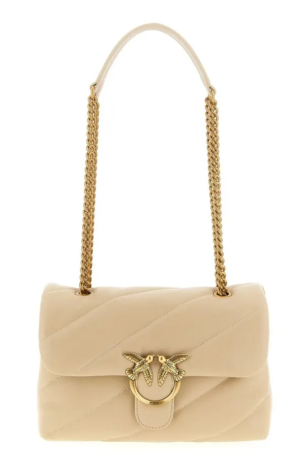 Pinko Classic Love Puff Crossbody Bag - Beige