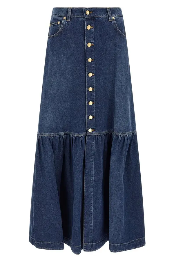 Dolce & Gabbana Flared Denim Skirt