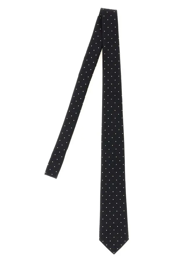 Saint Laurent Jacquard Tie - Blue
