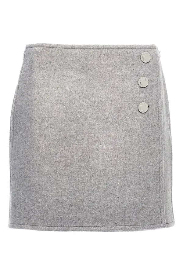 Tory Burch T Monogram Wool Cloth Skirt