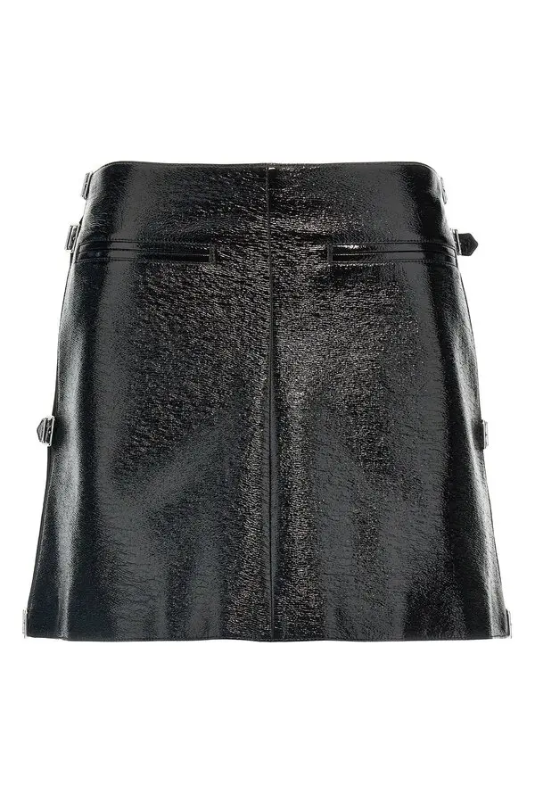 COURREGES Mini Multi Sangle Vinyl Skirt