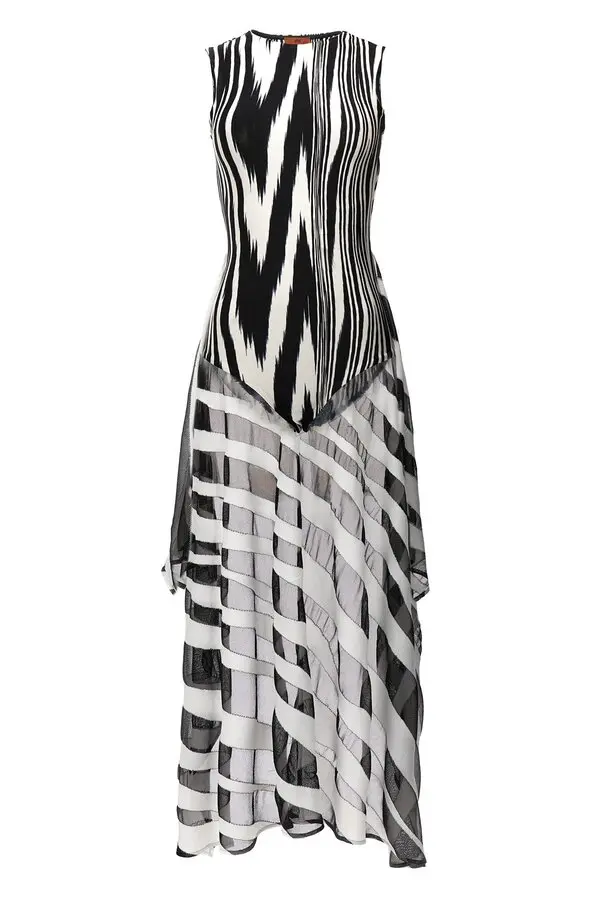 Missoni Patterned Bodysuit - White/black