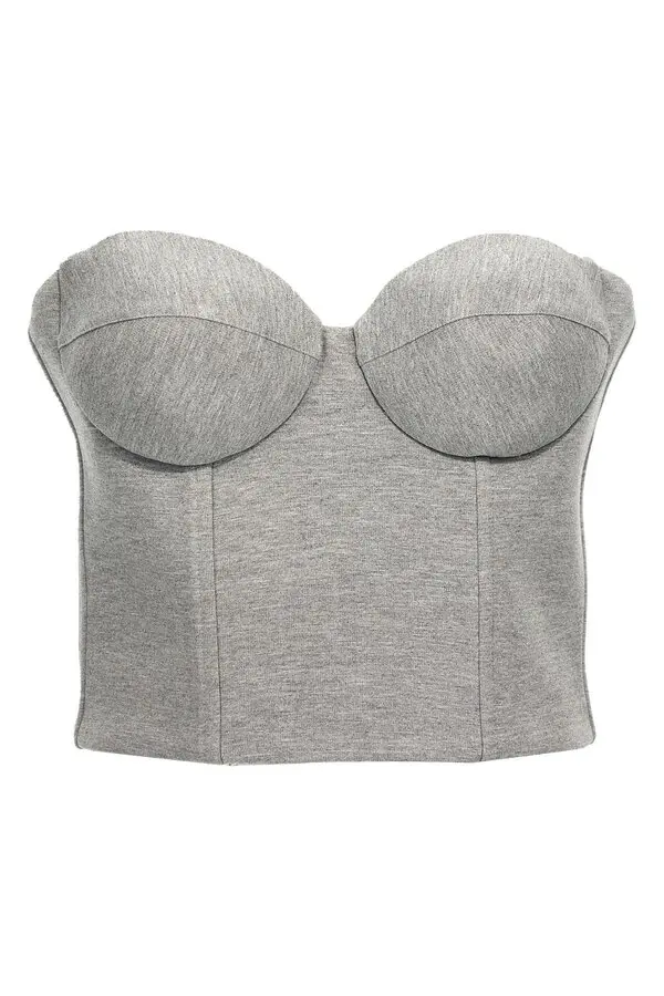 Giuseppe Di Morabito Top Cropped Bustier - Gray
