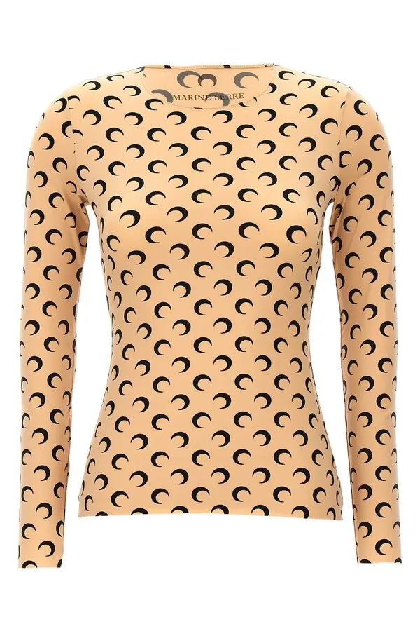 MARINE SERRE Moon Printed Jersey Top