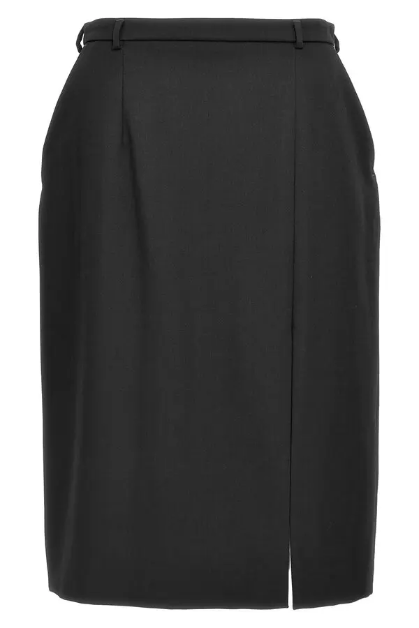 Dolce & Gabbana Wool Slit Skirt