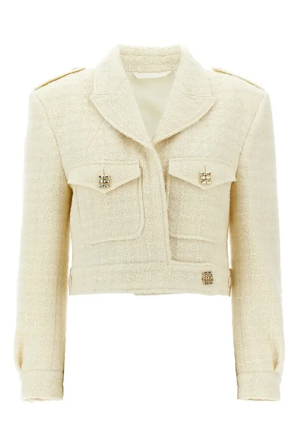 Givenchy Military Wool Tweed Blazer