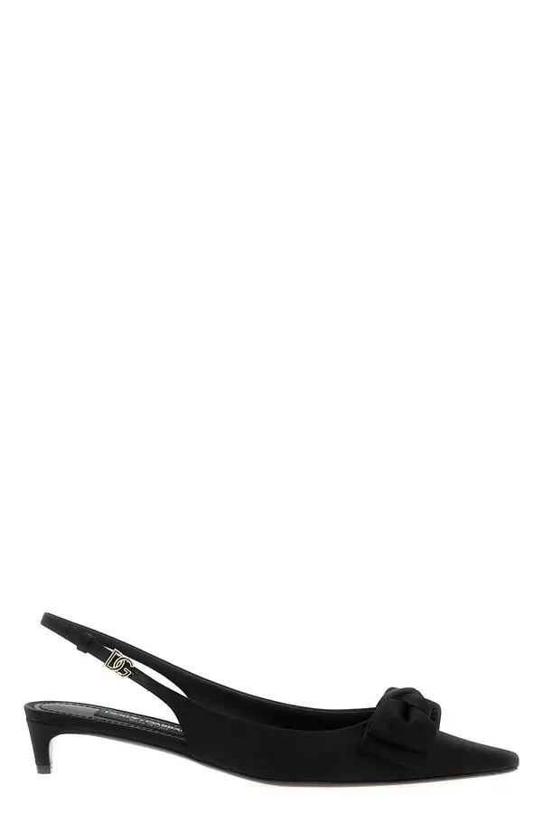 Dolce & Gabbana Mun Satin Slingback Pumps