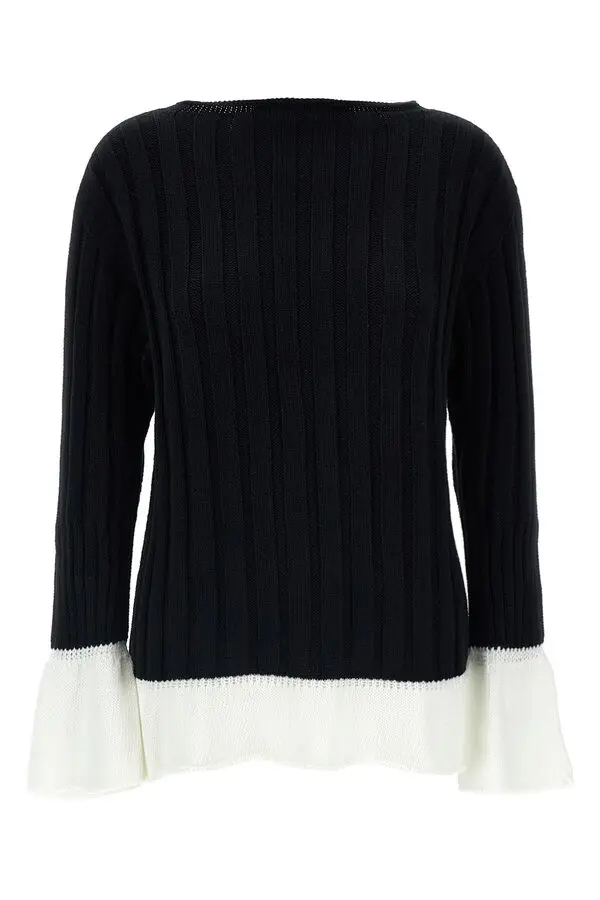 Issey Miyake Behind The Scenes' Cotton Sweater - White/black