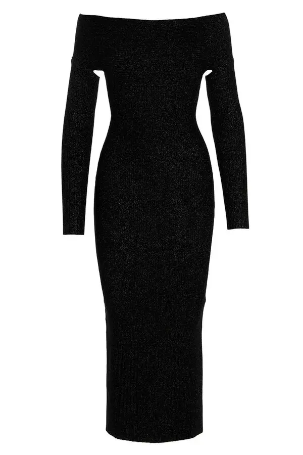 Khaite Mariasole Lurex Wool Blend Dress