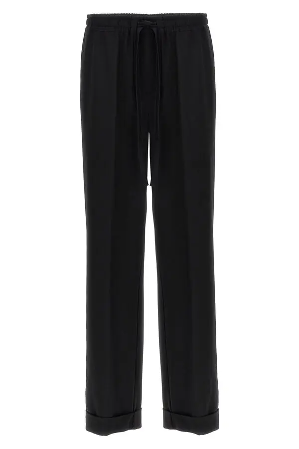 Dolce & Gabbana Contrast Piping Wool Trousers