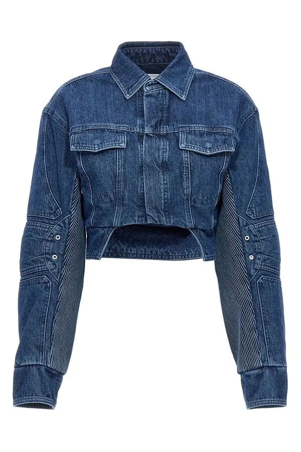 Off-White Motorcycle' Denim Jacket - Blue