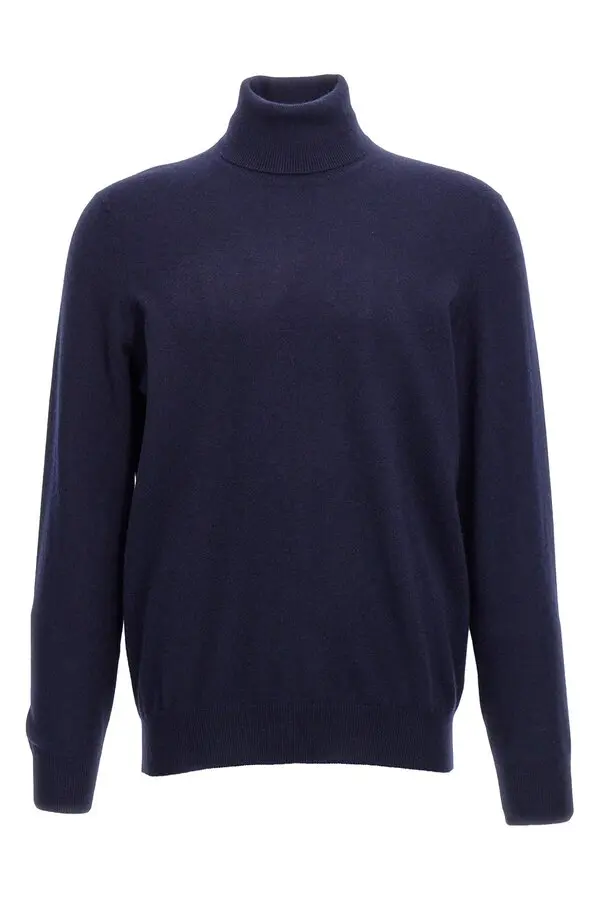 Brunello Cucinelli Cashmere Turtleneck Sweater - Blue