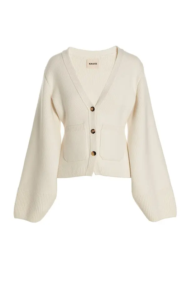 Khaite Scarlet Cashmere Cardigan - White