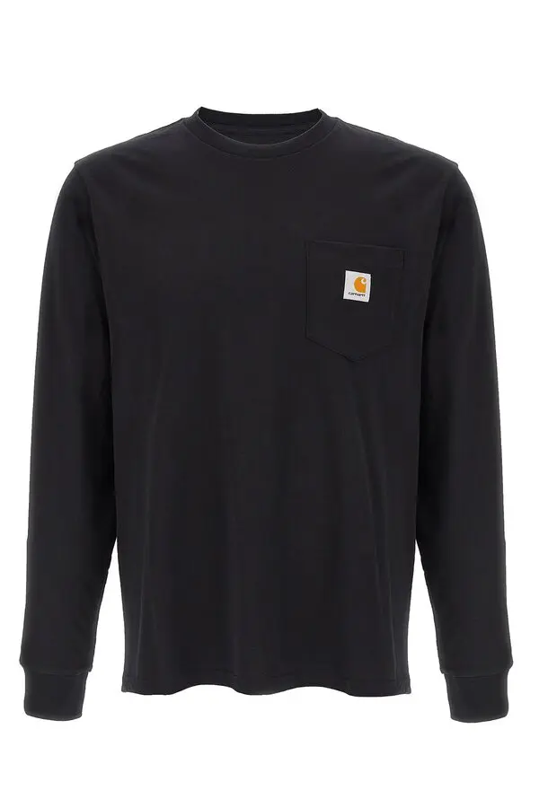 Carhartt Work In Progress L/s Pocket' T-shirt - Black