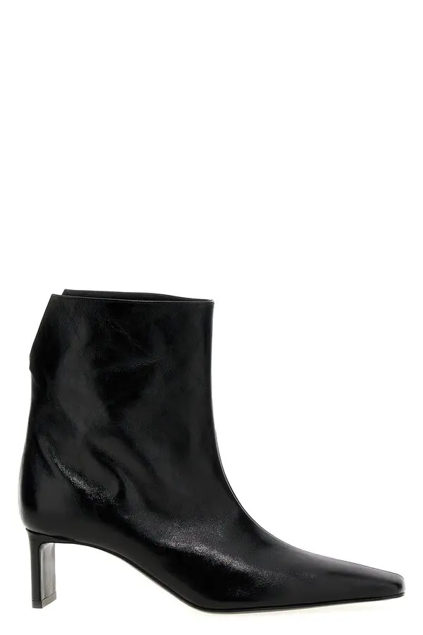 Khaite Ona Leather Ankle Boots