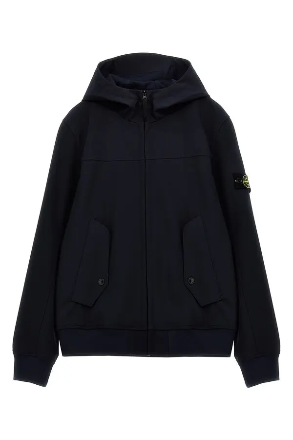 Stone Island Light Soft Shell-r E.dye Technology Jacket - Blue