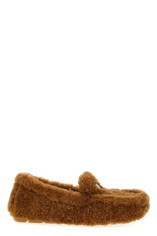 Prada Shearling Loafers - Brown