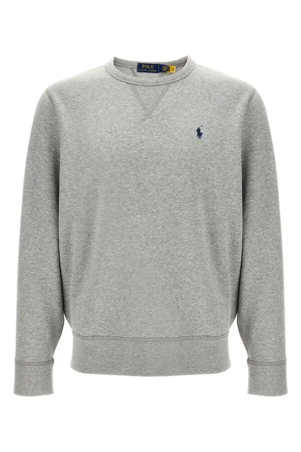 Polo Ralph Lauren Cotton Blend Logo Sweatshirt - Gray