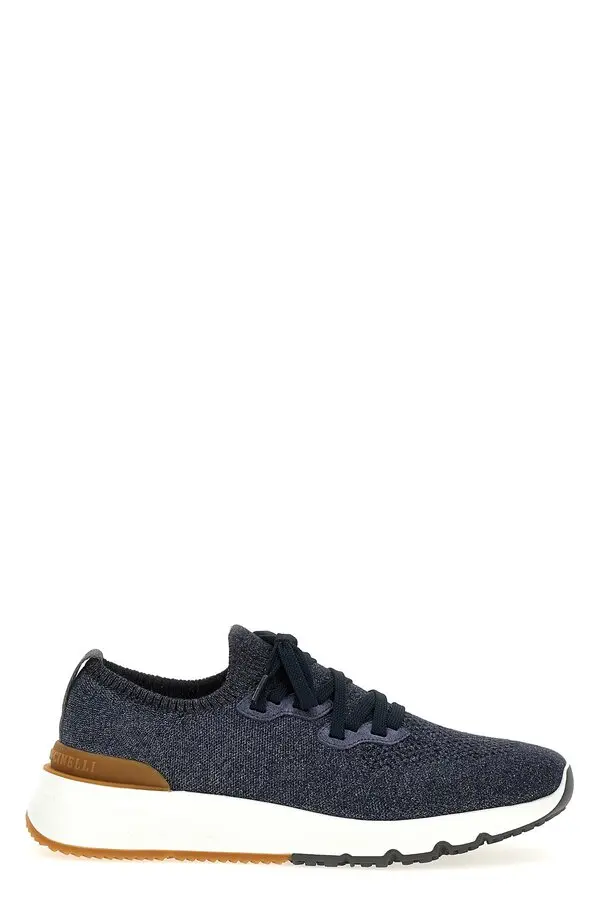 Brunello Cucinelli Knitted Sneakers - Blue