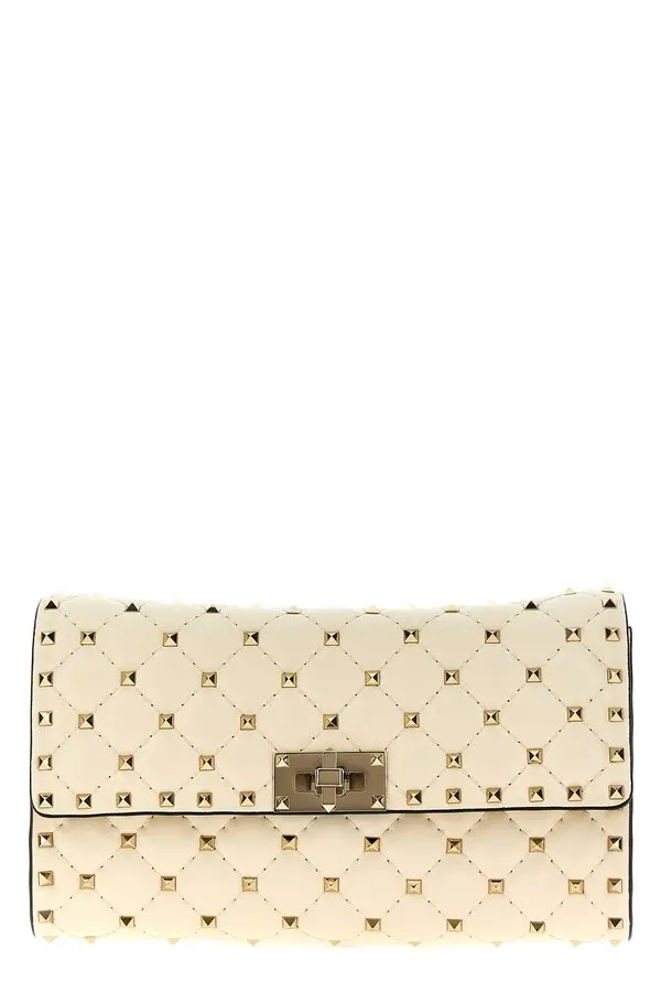 Valentino Garavani Rockstud Spike Shoulder Bag - White