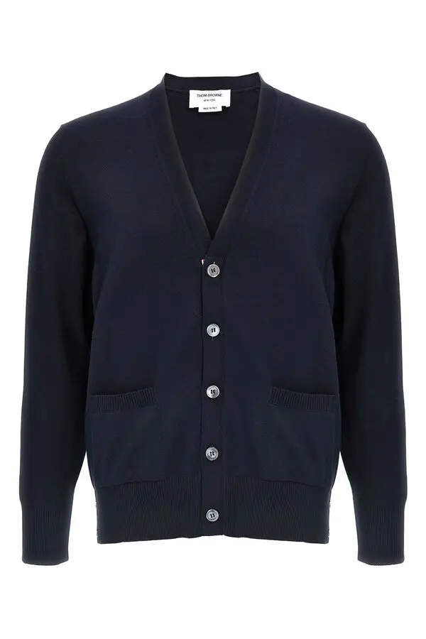 Thom Browne 4-bar' Cardigan - Blue