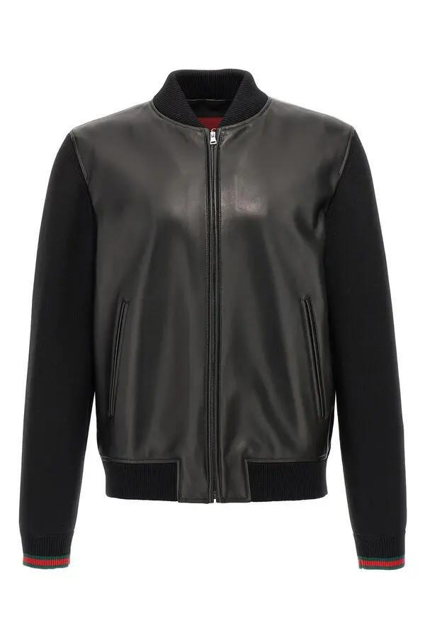 Gucci Bimaterial Bomber Jacket