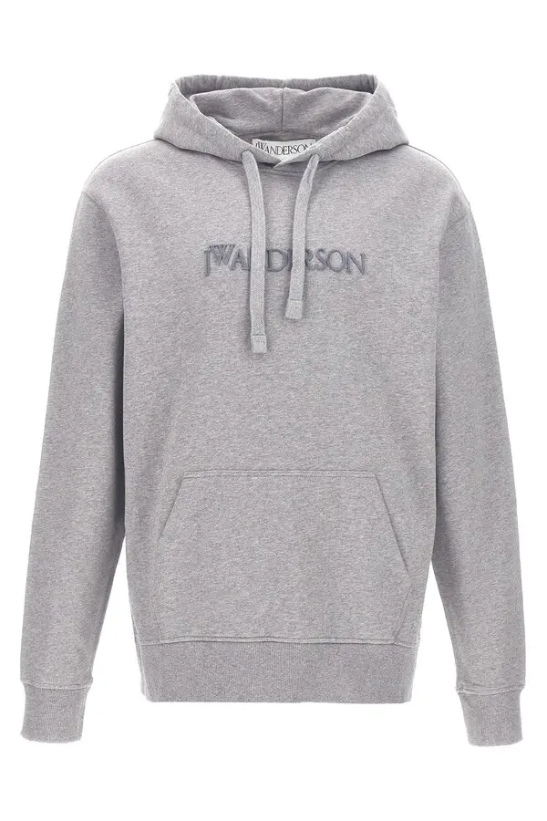 J.W.ANDERSON Logo Embroidery Hoodie - Gray