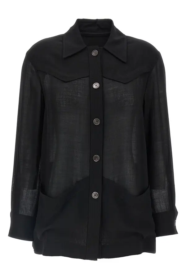 FERRAGAMO Semi-sheer Wool Jacket