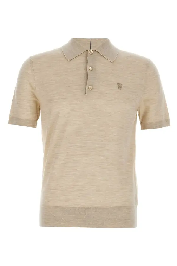 Burberry Wool Polo Shirt - Beige
