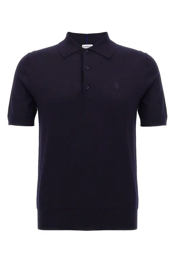 Burberry Wool Polo Shirt - Blue