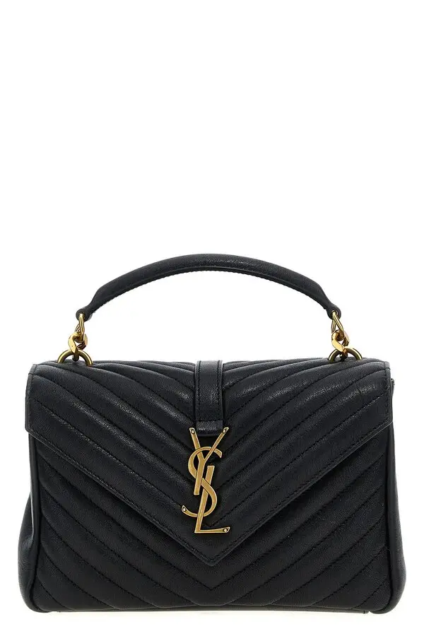 Saint Laurent College Midi Crossbody Bag - Black