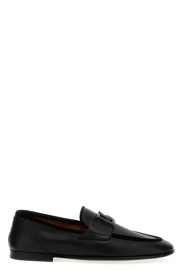 Dolce & Gabbana Logo Loafers - Black